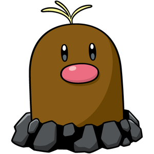Diglett - Pokémon #50 - Pokétown Pokédex